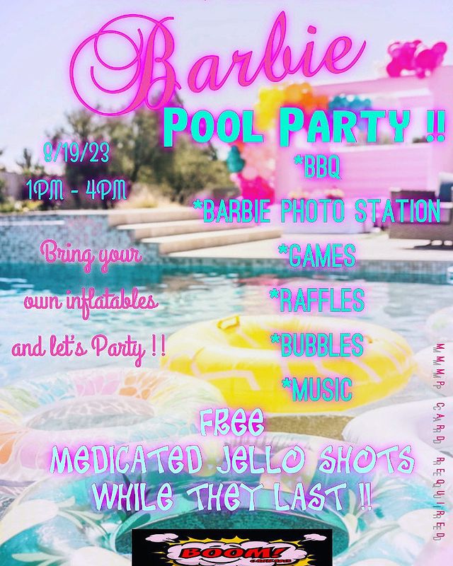 Barbie Pool Party ~ Saturday, August 19th in Flint – MiCannaTrail